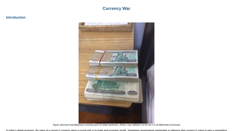 Currency Wars: Causes, Impacts, and Historical Context - Studocu