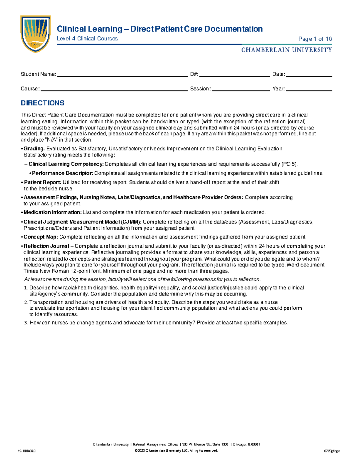 Dpcdp - Clinical paper work for hours - Level 4 Clinical Courses ...