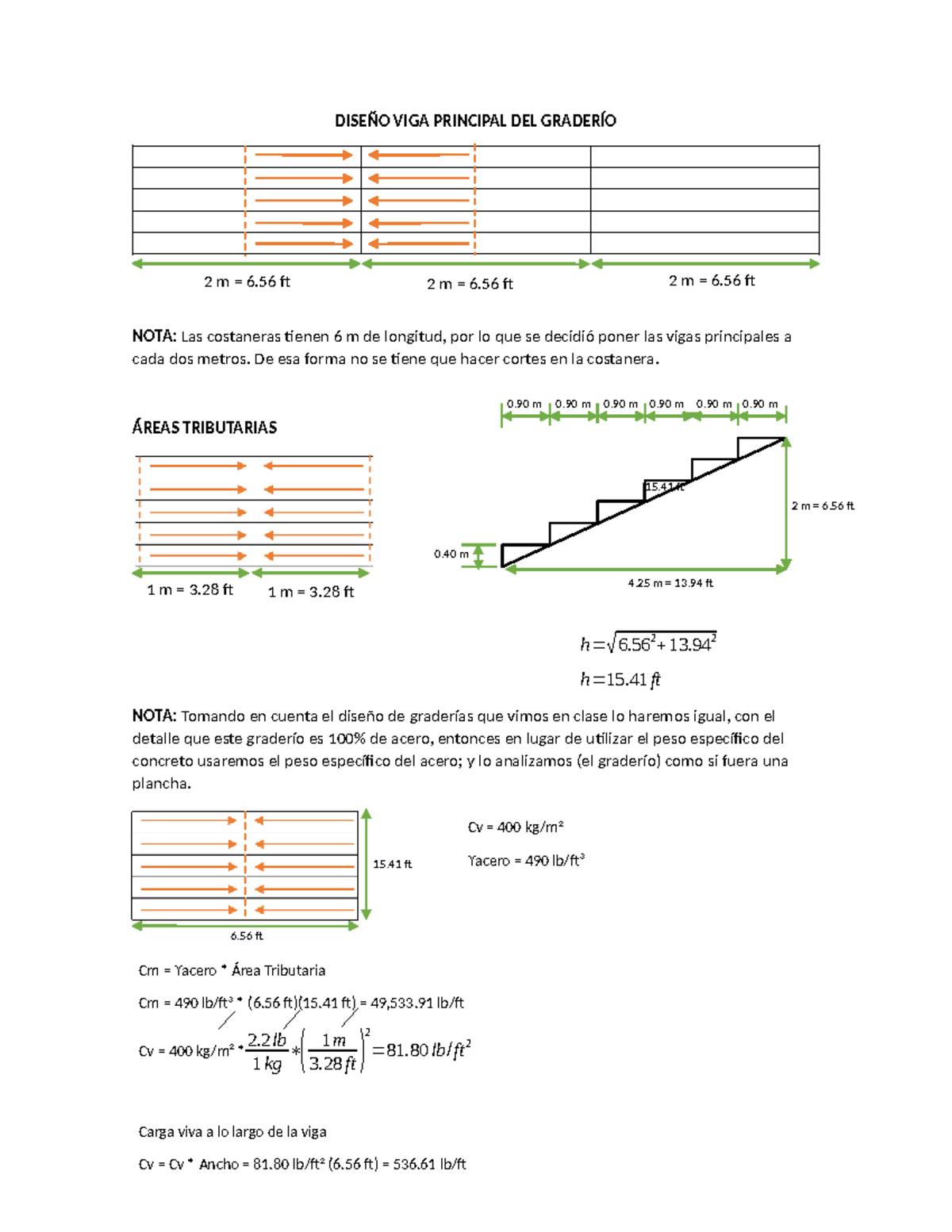 Diseño de Viga Principal para Graderío - Ingeniería Civil - Studocu