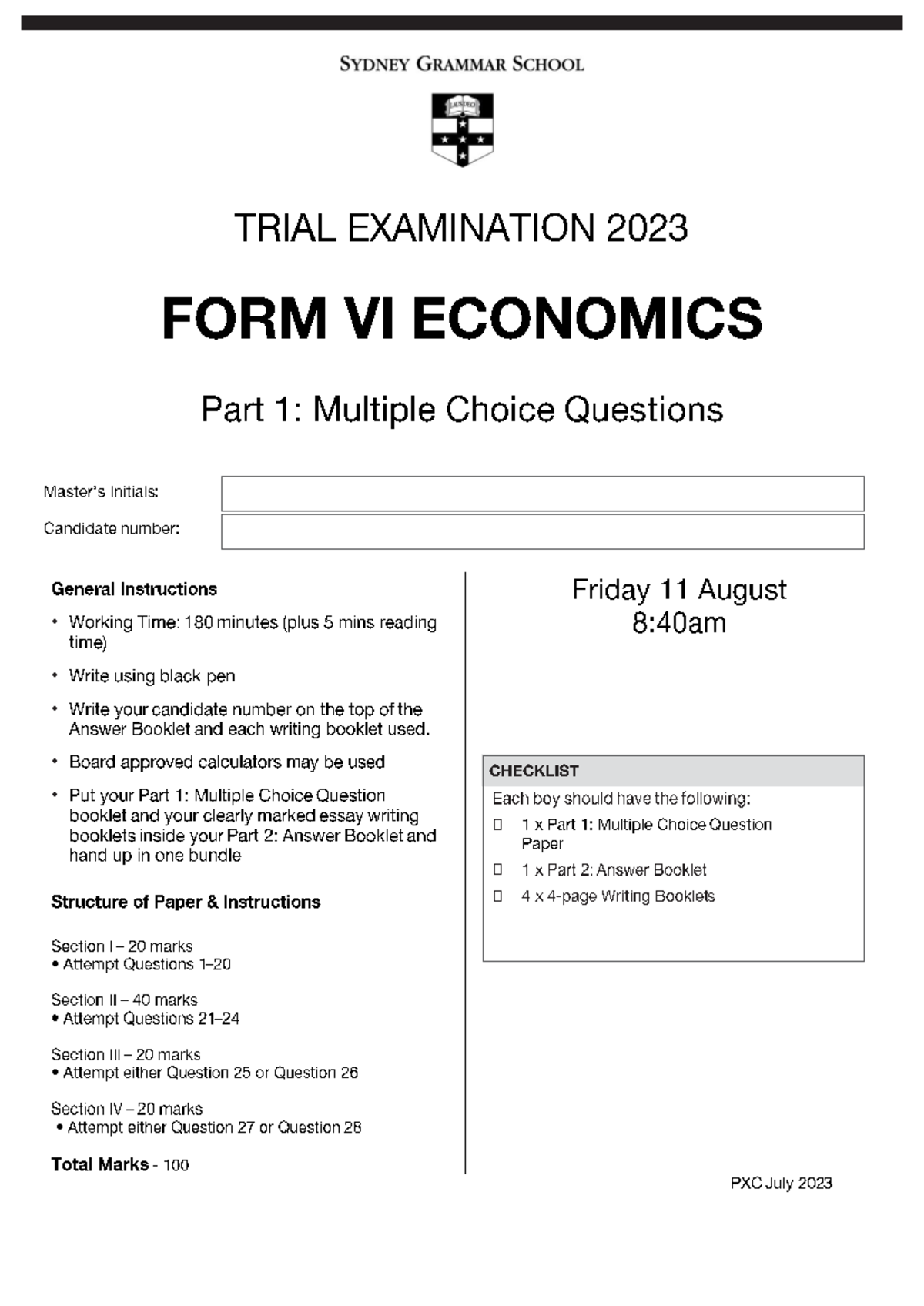 2023 Practice Trial Exam - • • • • • • • - Studocu