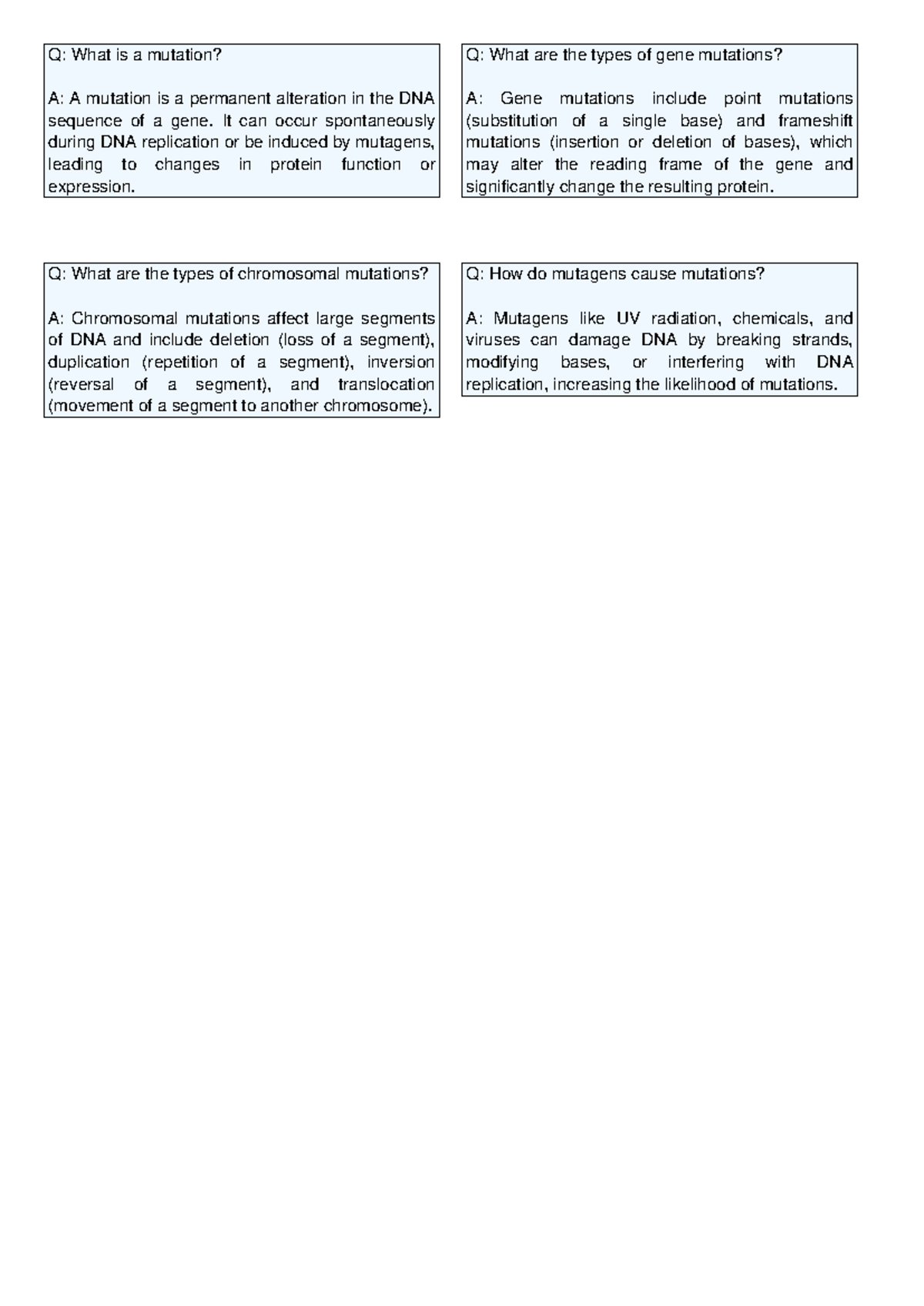 HSC Biology Module 6: Mutations, Genetic Variation & Biotechnology ...