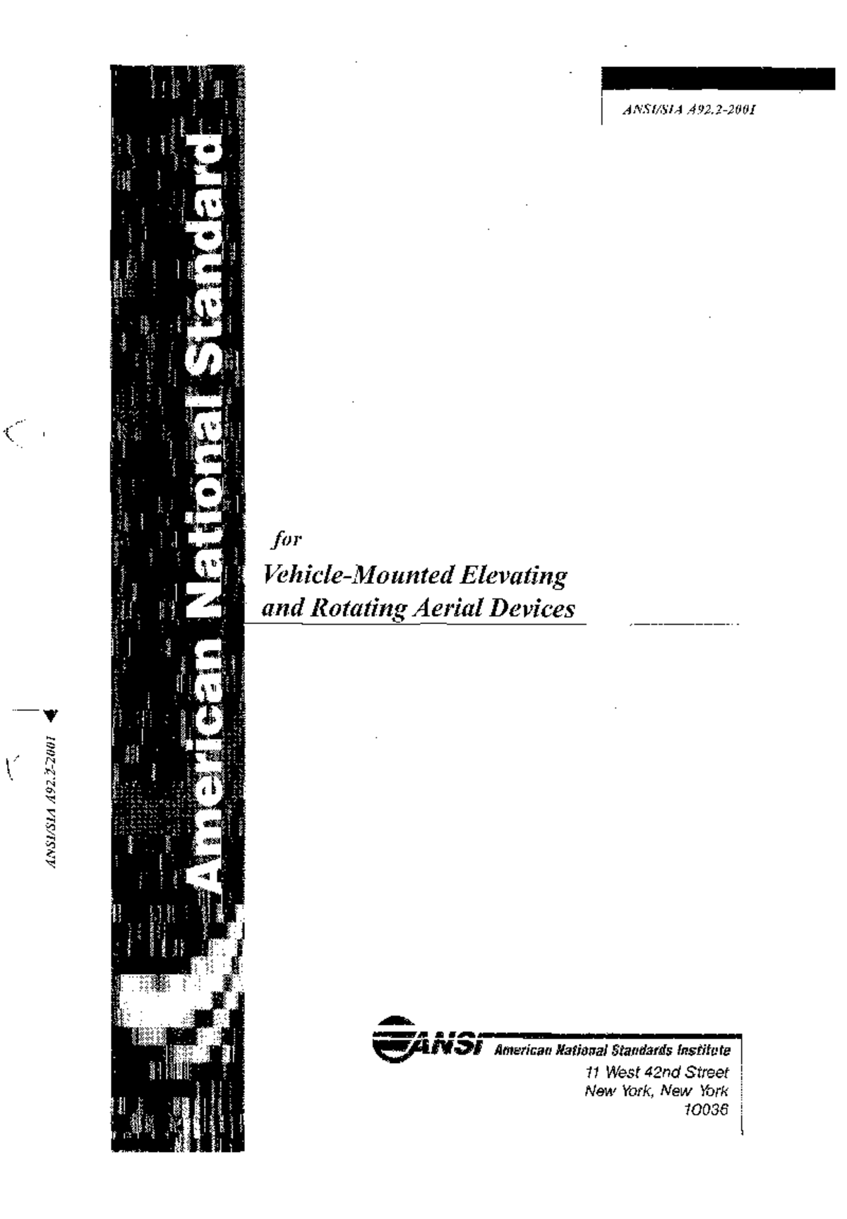 ANSI A92 Standard for Elevating and Rotating Aerial Devices - Studocu