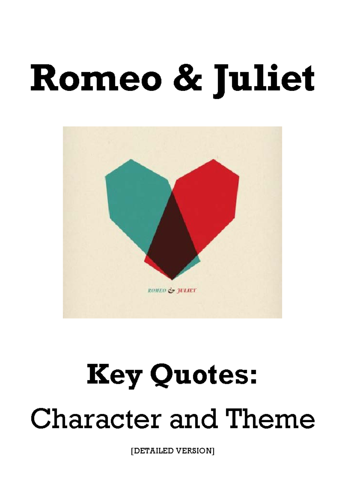 Key Quotes Analysis in Romeo and Juliet (ENG101) - Studocu
