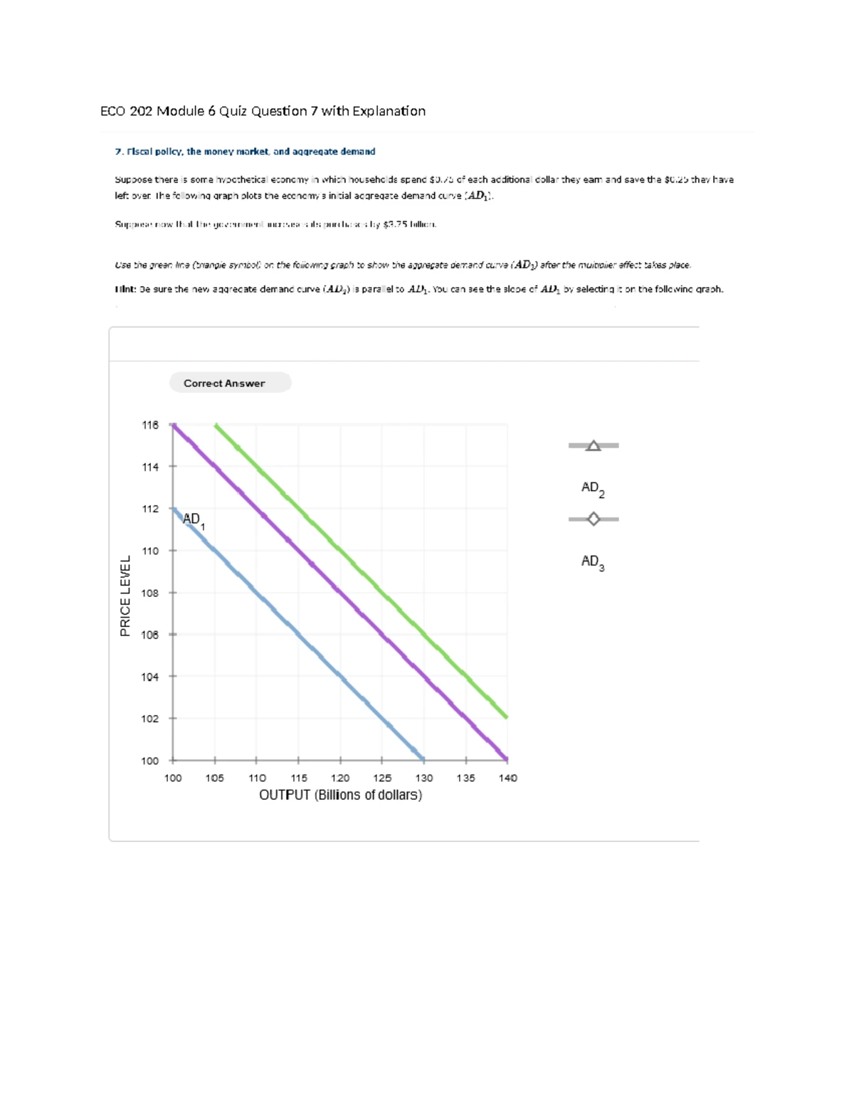 ECO 202 Module 6 Quiz Q7 Detailed Explanation - Studocu