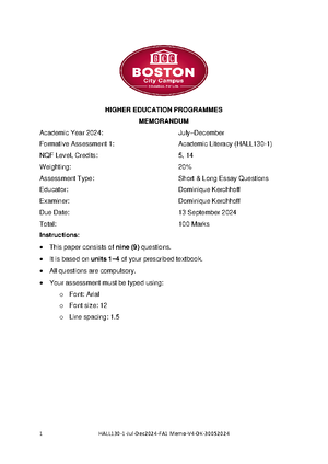 [Solved] Define Animus Contrahendi - Academic literacy (HALL130-1 ...