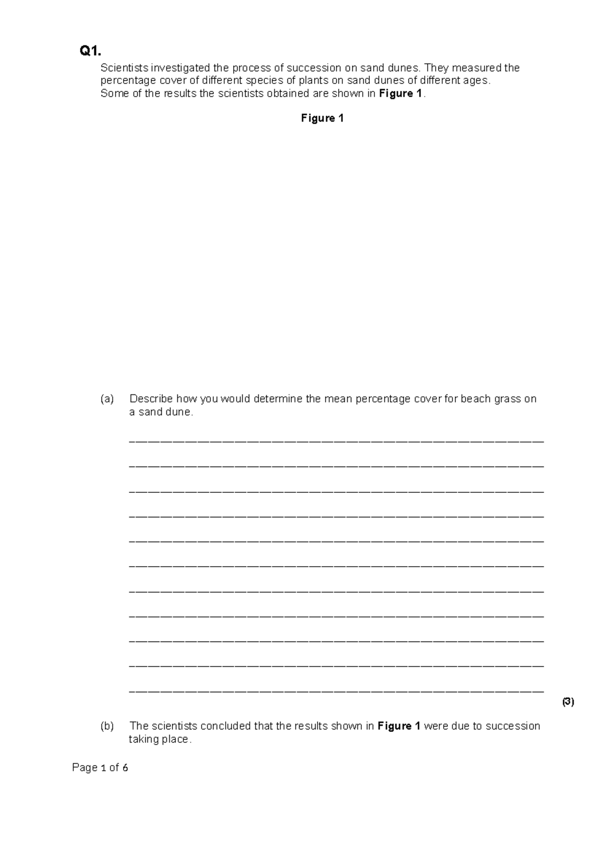 Succession Q - Exam Questions on Succession Analysis - Studocu