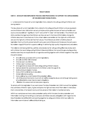 L5 Adult Care - Unit 11 Safeguarding and Protection Assignment - Level ...