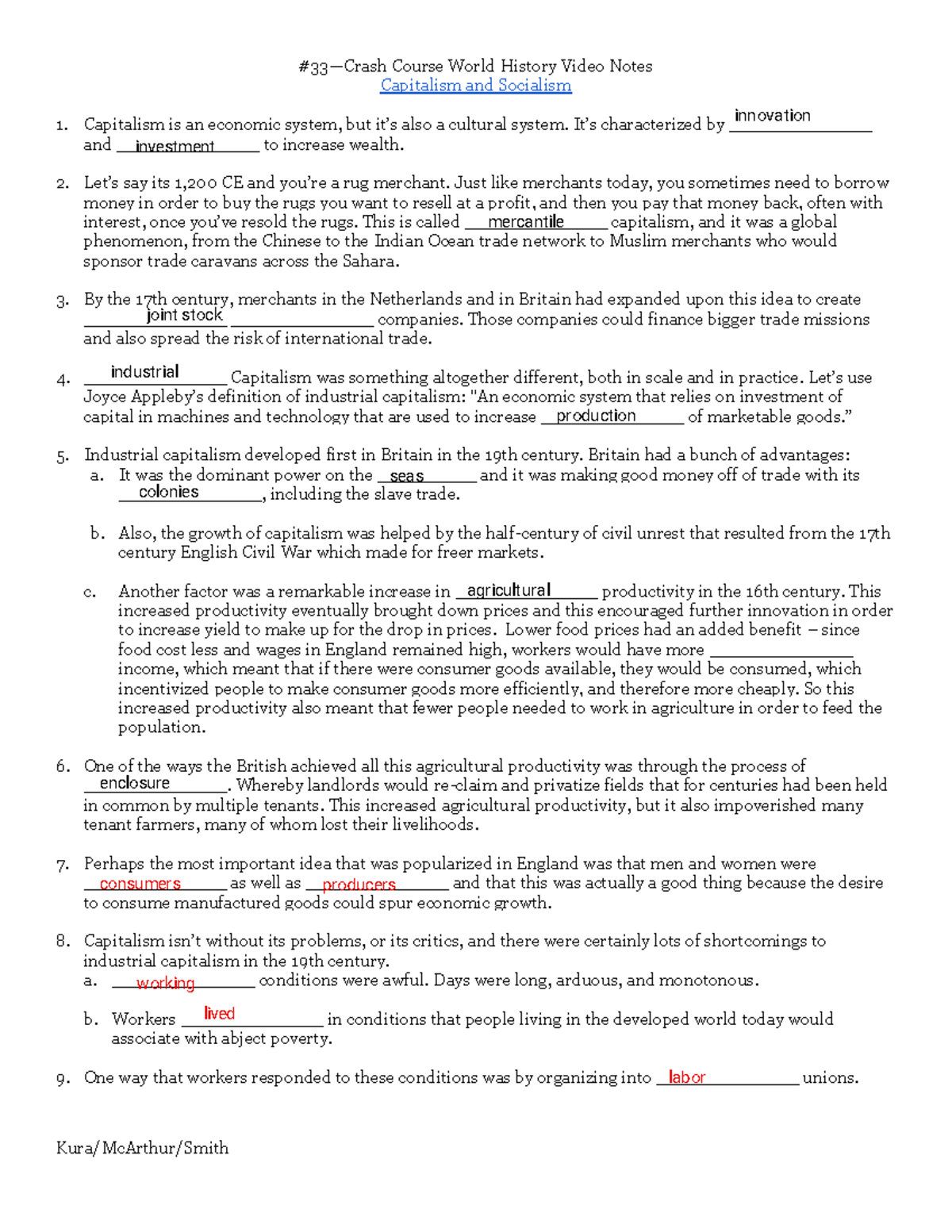 Kami Export - Crash Course on Capitalism & Socialism Overview - Studocu