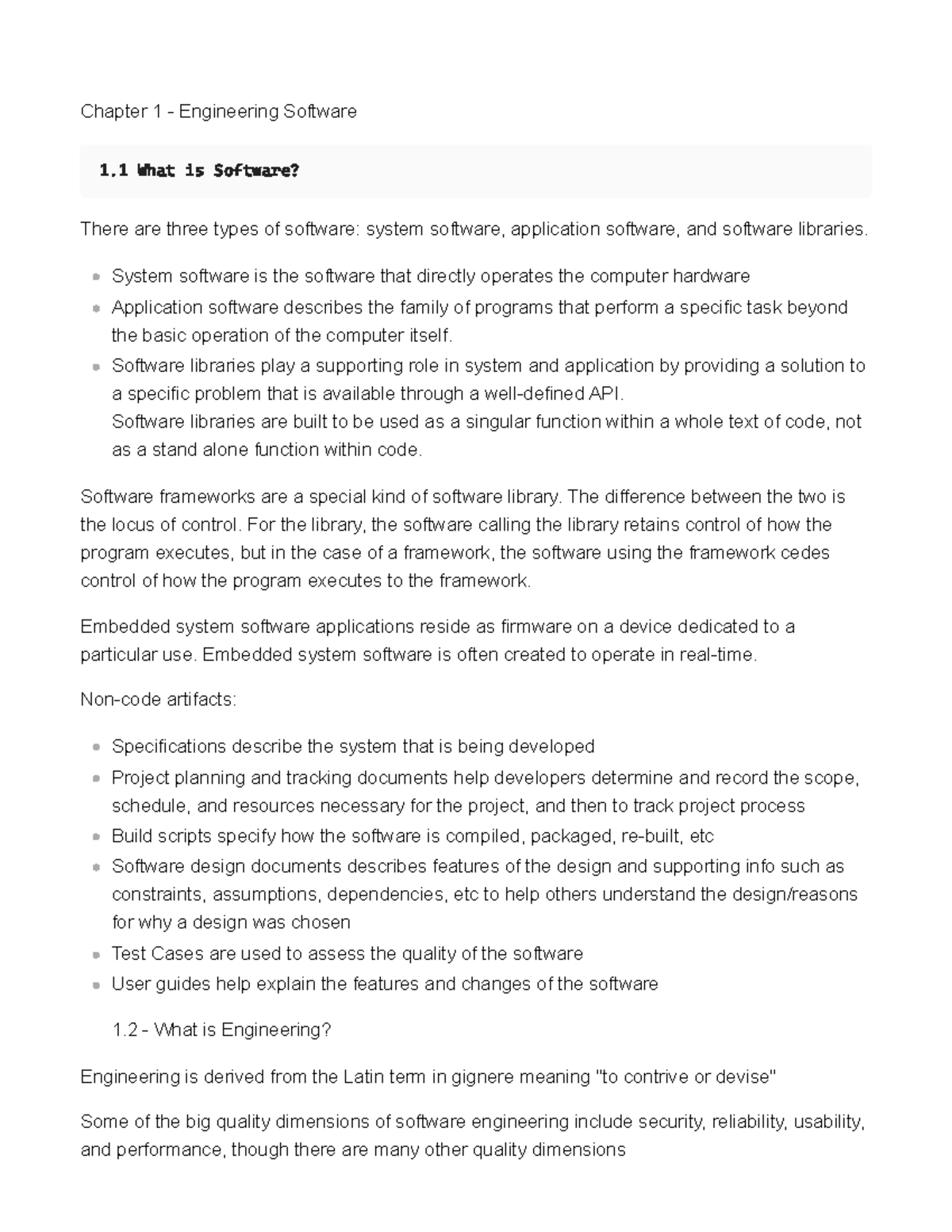 Software Quality Assessment and Metrics in SE (ENGR 101) - Studocu