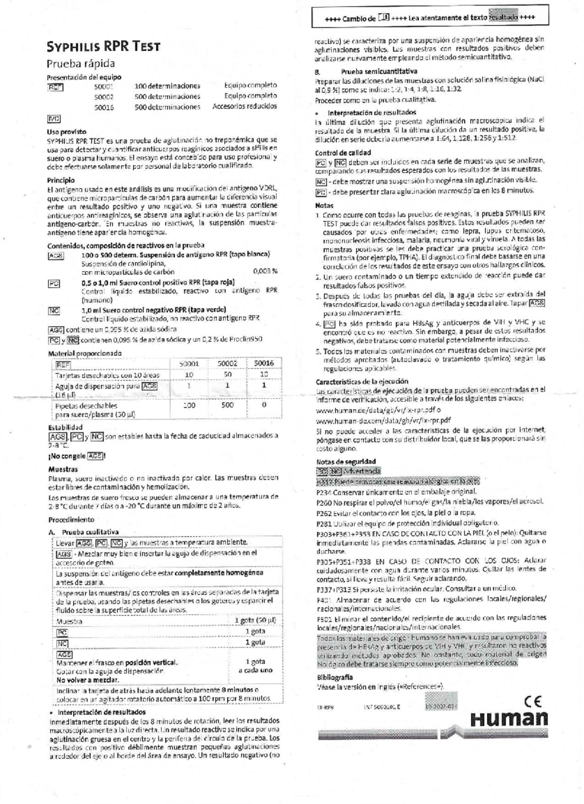 Syphilis RPR Test (50016) - Procedimiento y Resultados - Studocu