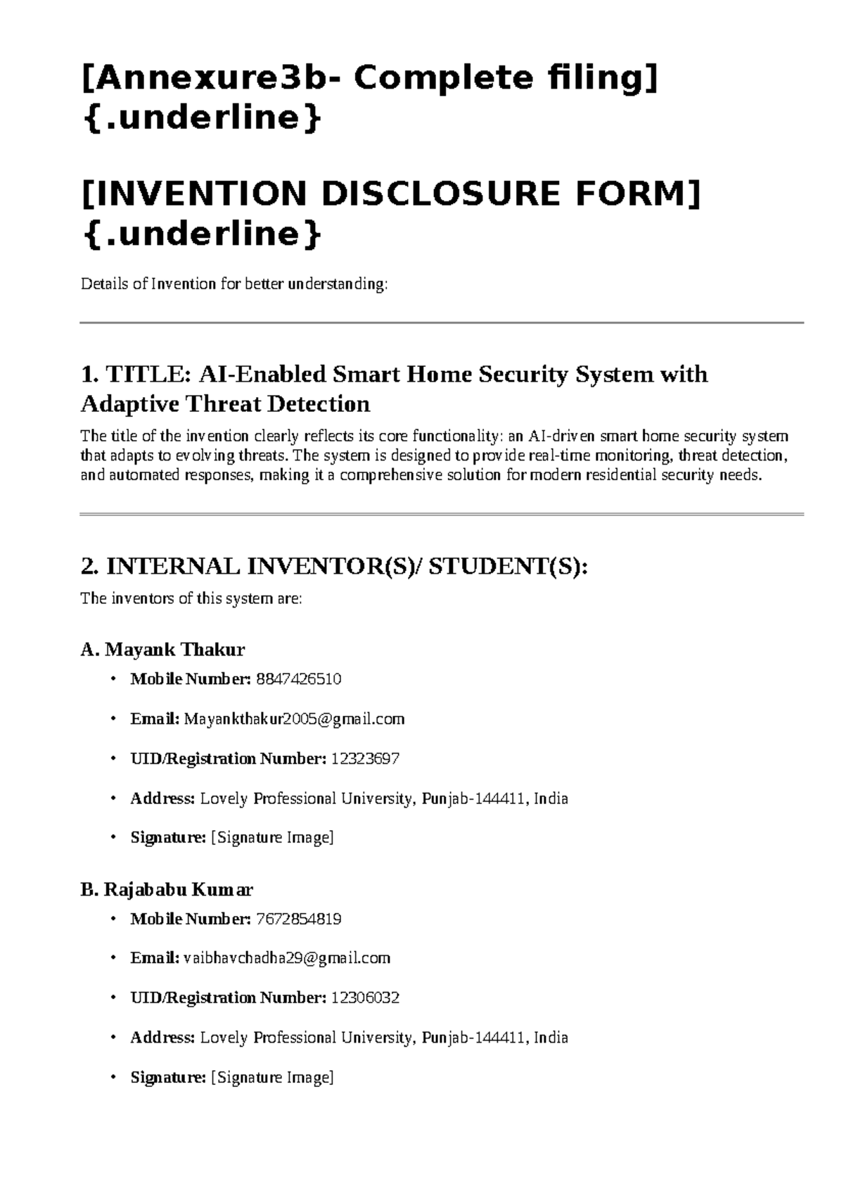 Text-to-word - Patent content - [Annexure3b- Complete filing ...