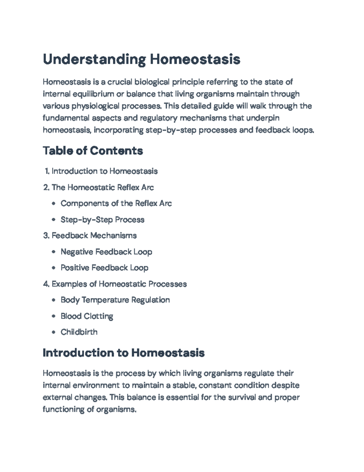 Understanding Homeostasis: Mechanisms and Processes in Physiology ...
