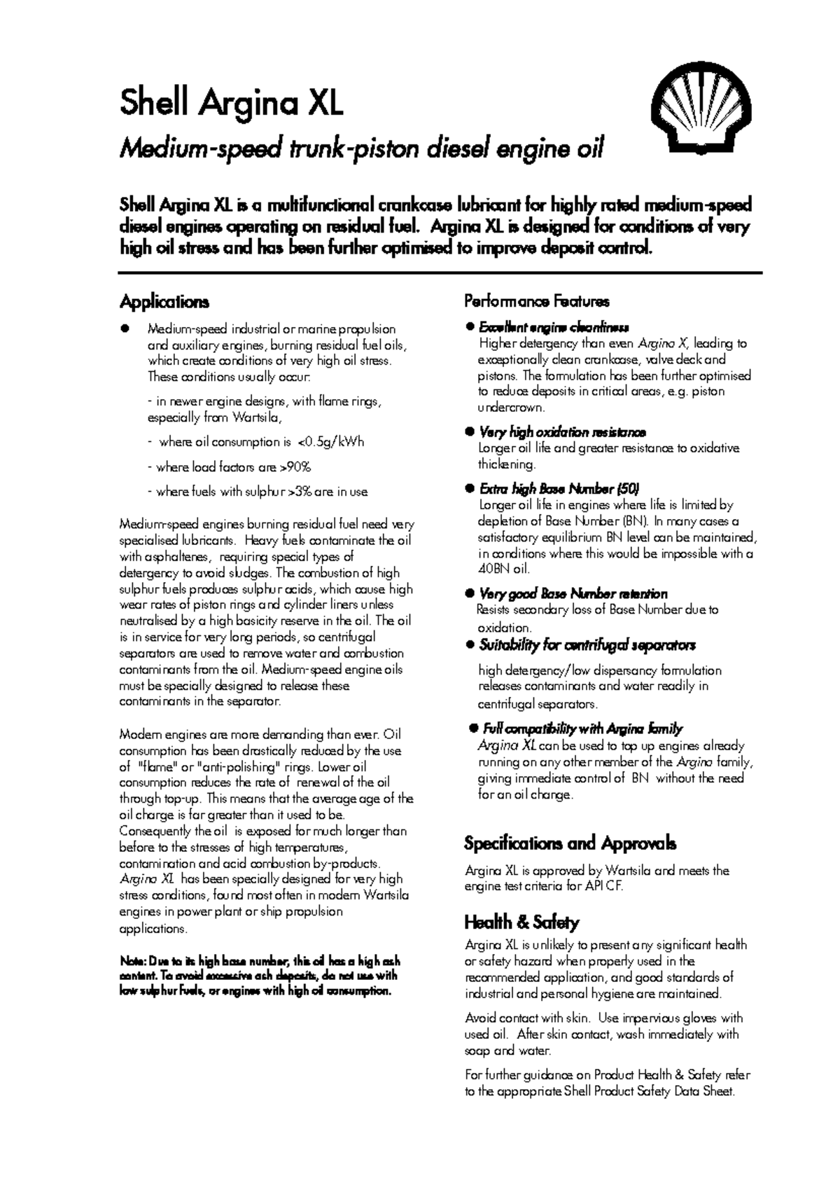 Shell Argina XL 40 - Comprehensive Work Materials Overview - Studocu