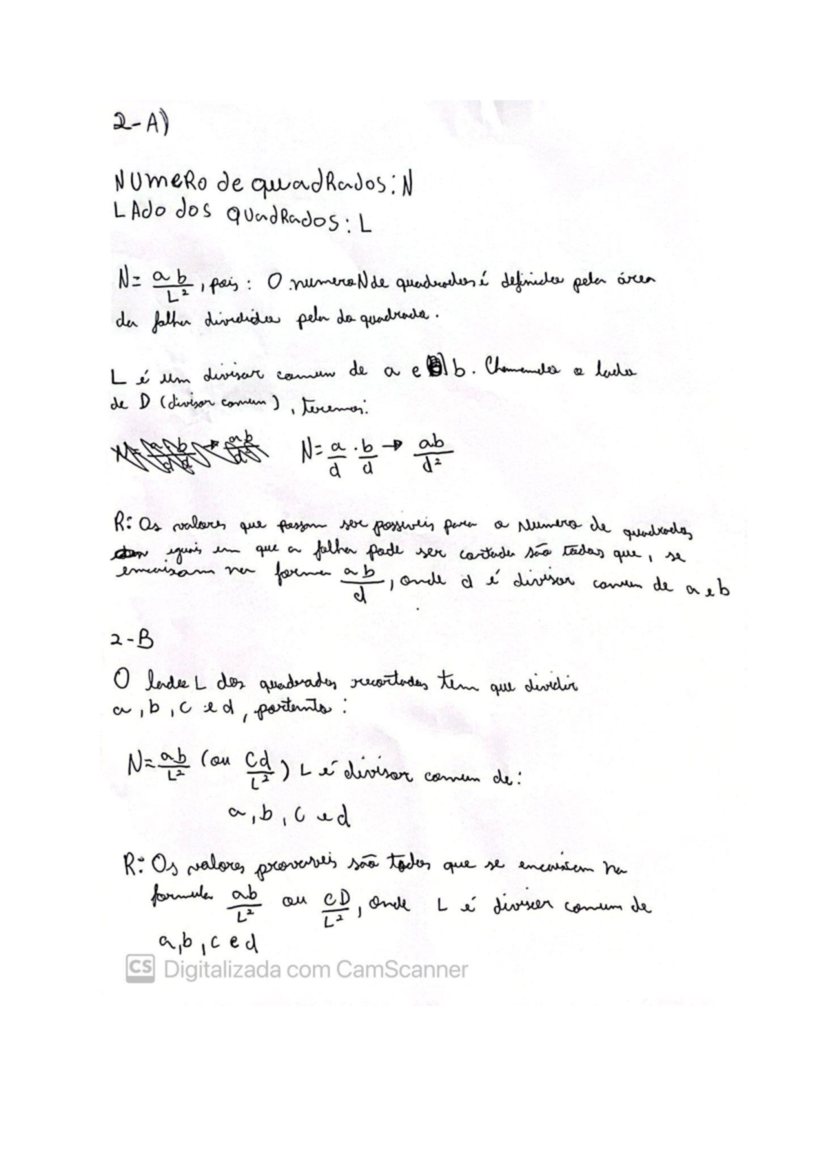 N L Ado dos Quadrados: Lab L2 - Análise de Divisores Comuns - Studocu