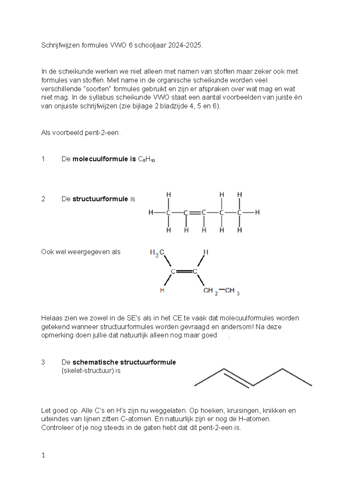 Schrijfwijzen Formules VWO 6, Schooljaar 2024-2025: Belangrijke ...