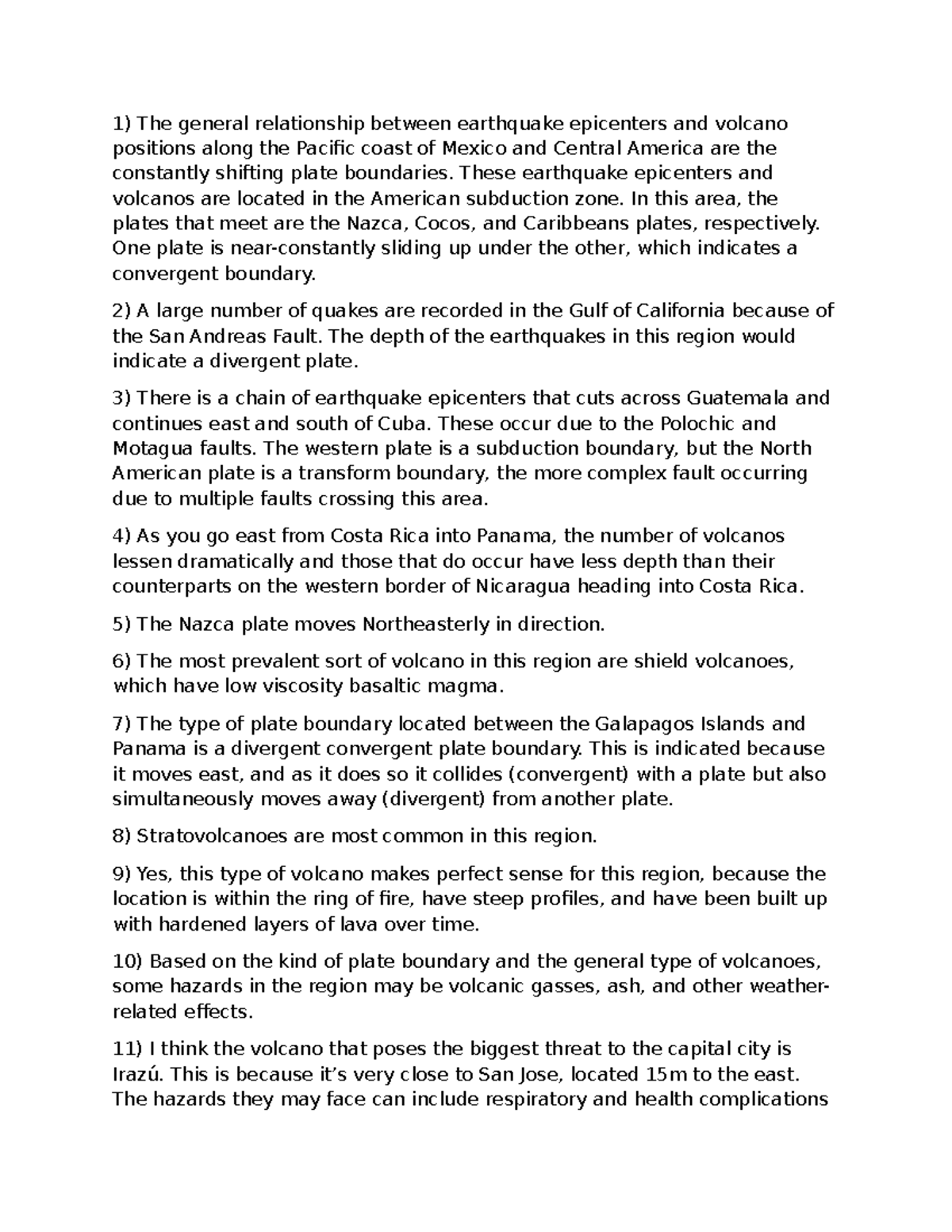 Geology 2-3 Google Earth Assignment - The general relationship between ...