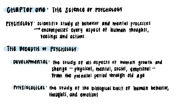 Chapter 1: Intro to Psychology - Overview of Key Concepts and Theories ...