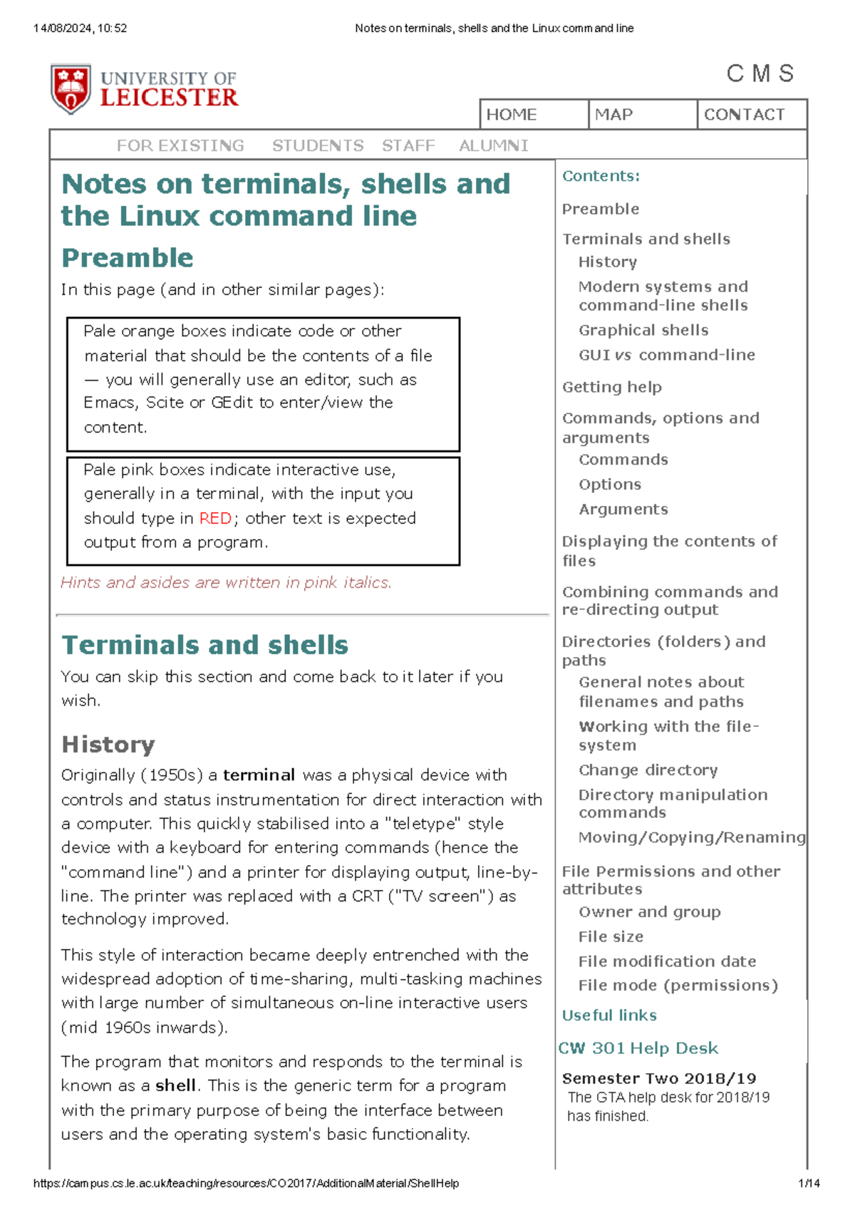 Notes on Terminals, Shells, and the Linux Command Line (CS 301) - Studocu