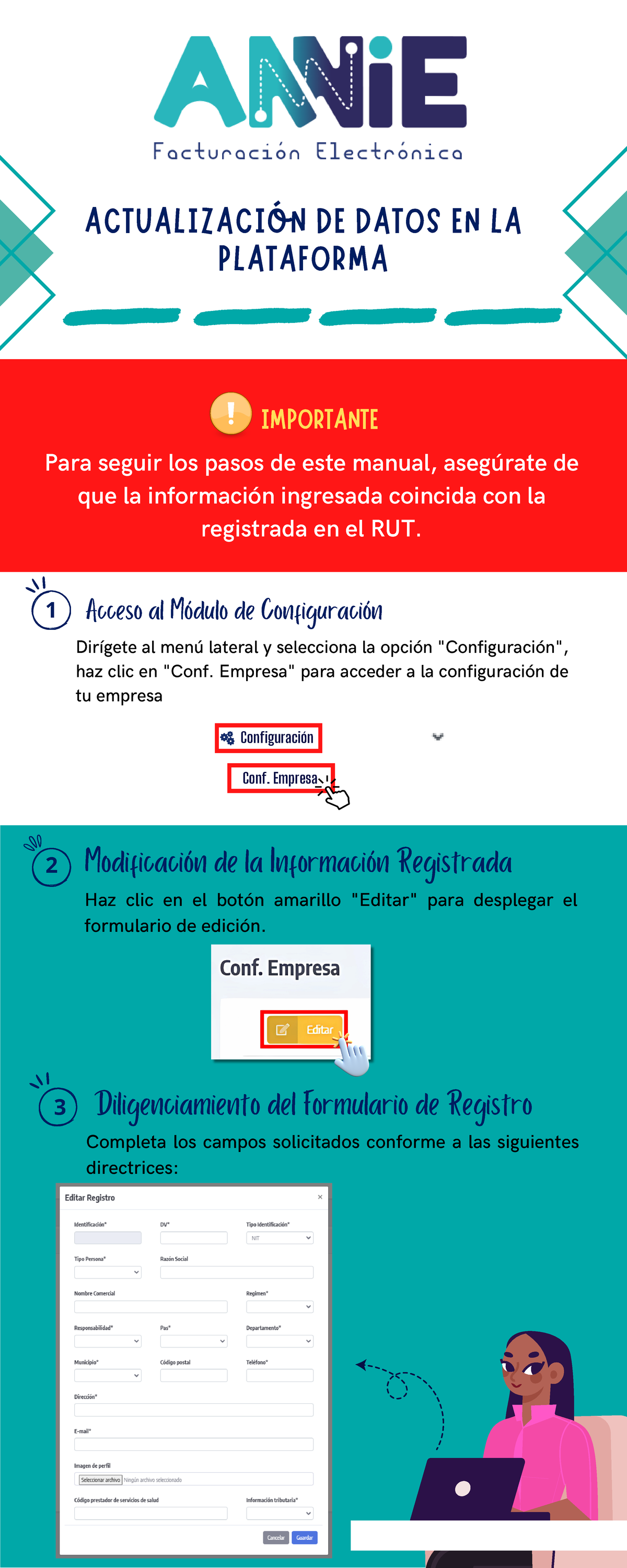 Actualización de Datos en la Plataforma - 2 Modificación de la ...