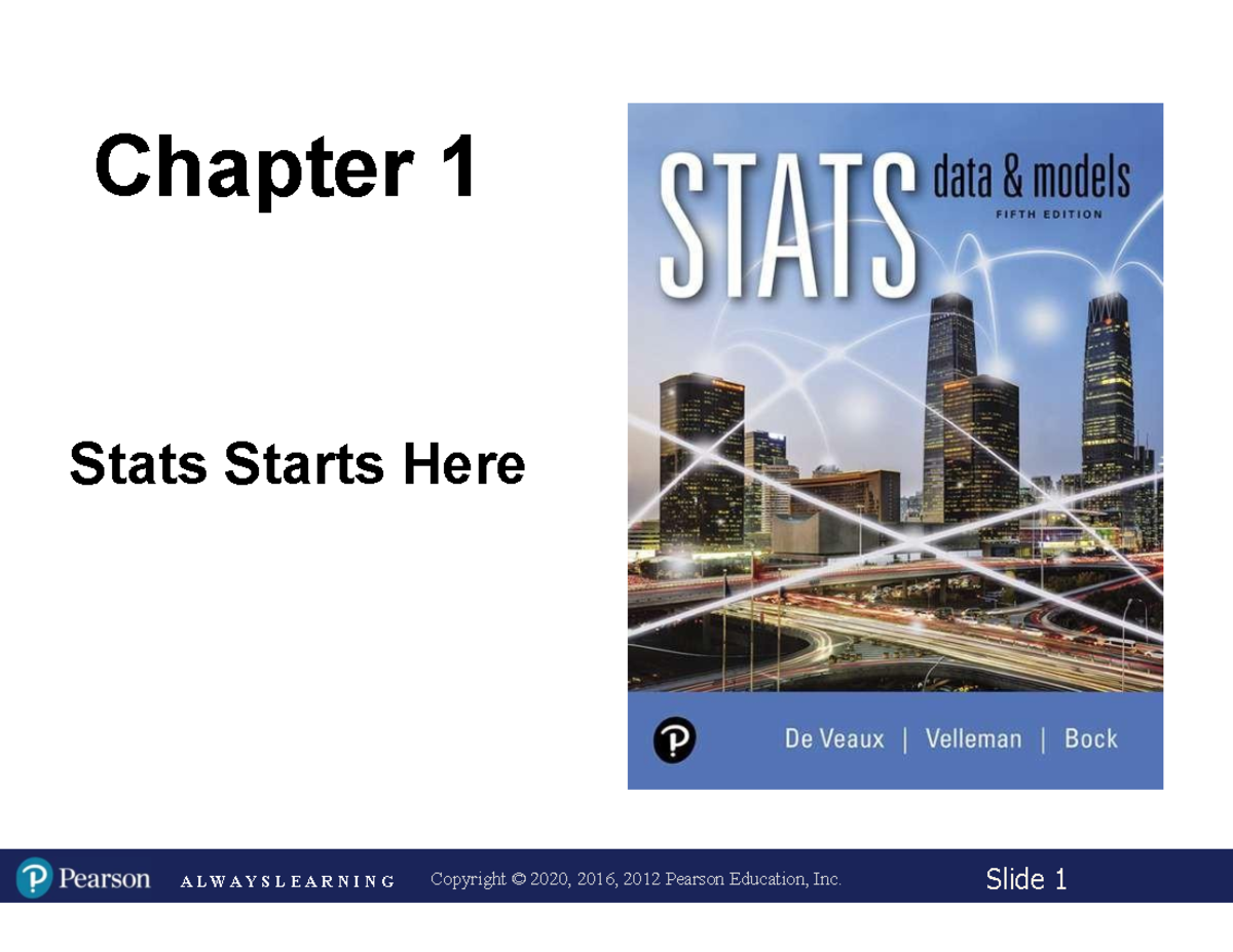 Chapter 1: Introduction to Statistics Concepts and Data Analysis - Studocu