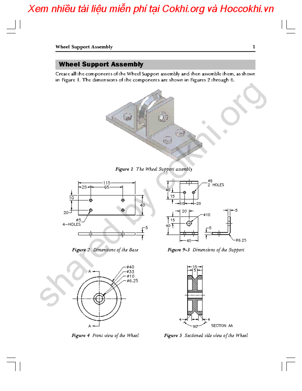 [hoccokhi] bai-tap-lap-rap-solidworks-assembly-phan 1 - Wheel Support ...