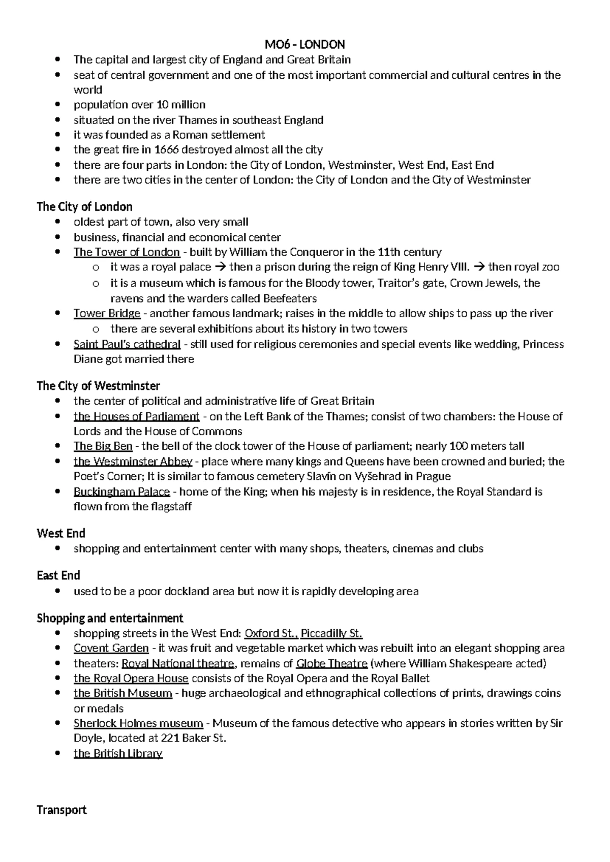 London Case Study - LONDON – urban challenges in a named developed ...