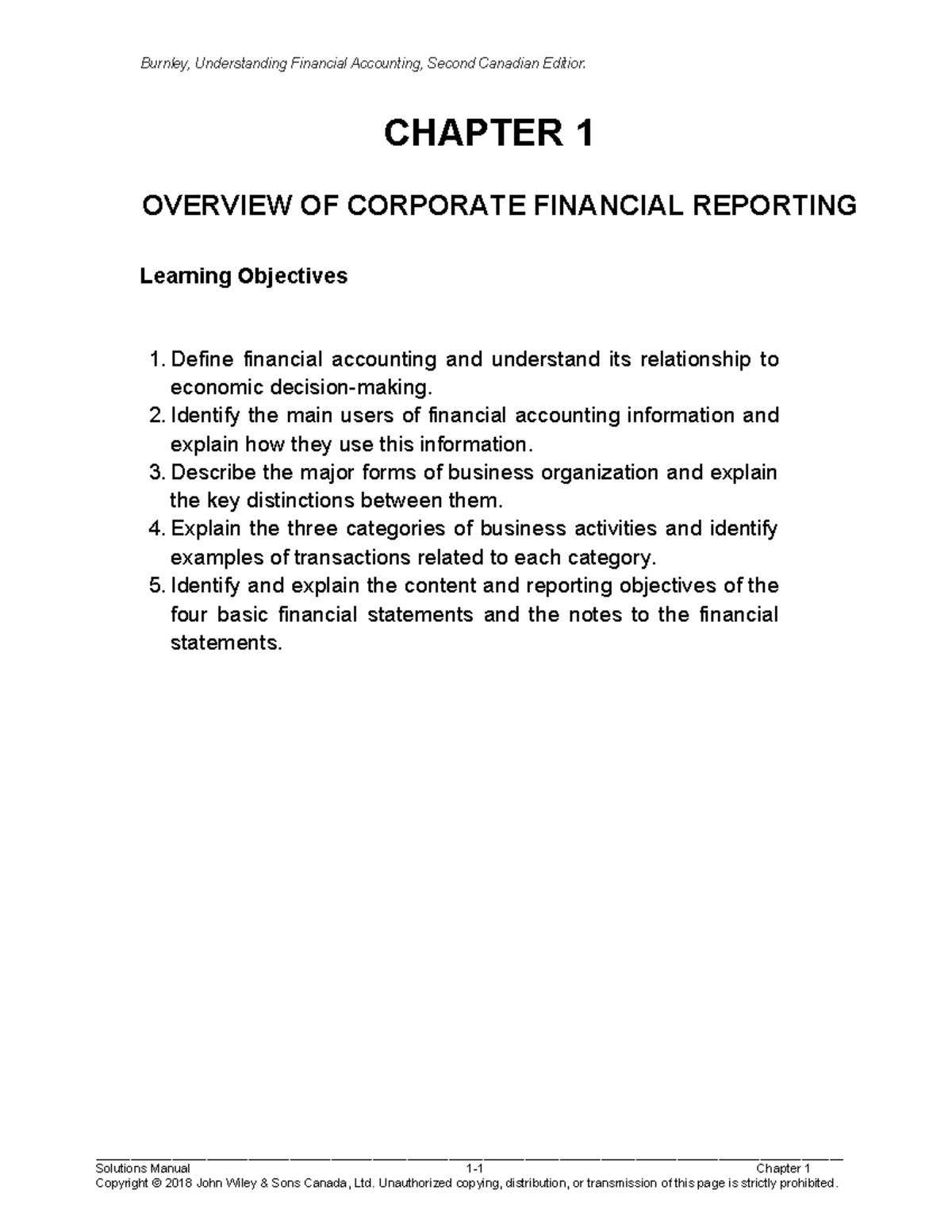 Understanding Financial Accounting (ACCT 101) - Chapter 1 Solutions ...