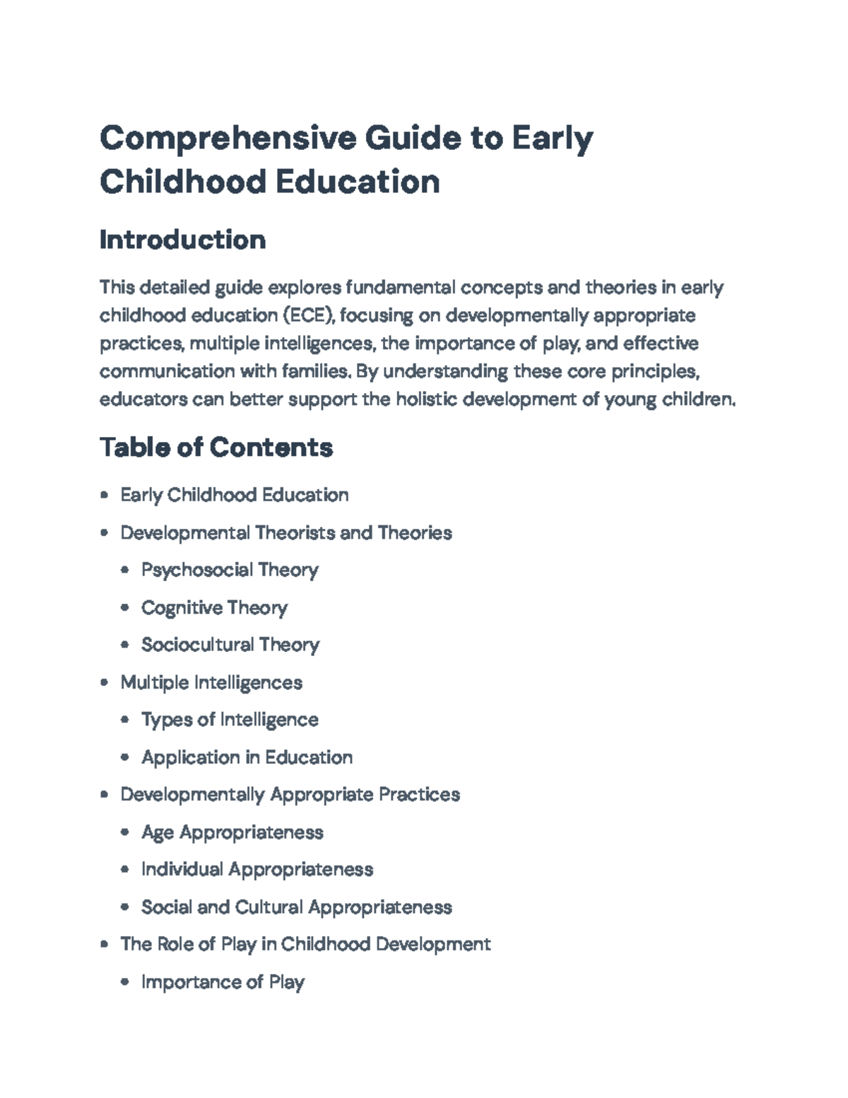 Comprehensive Guide to ECE: Key Theories & Practices Overview - Studocu