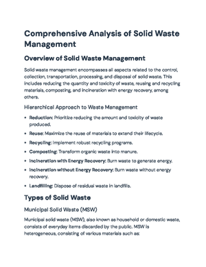 Municipal Solid Waste (MSW) Composition Analysis in the U.S ...