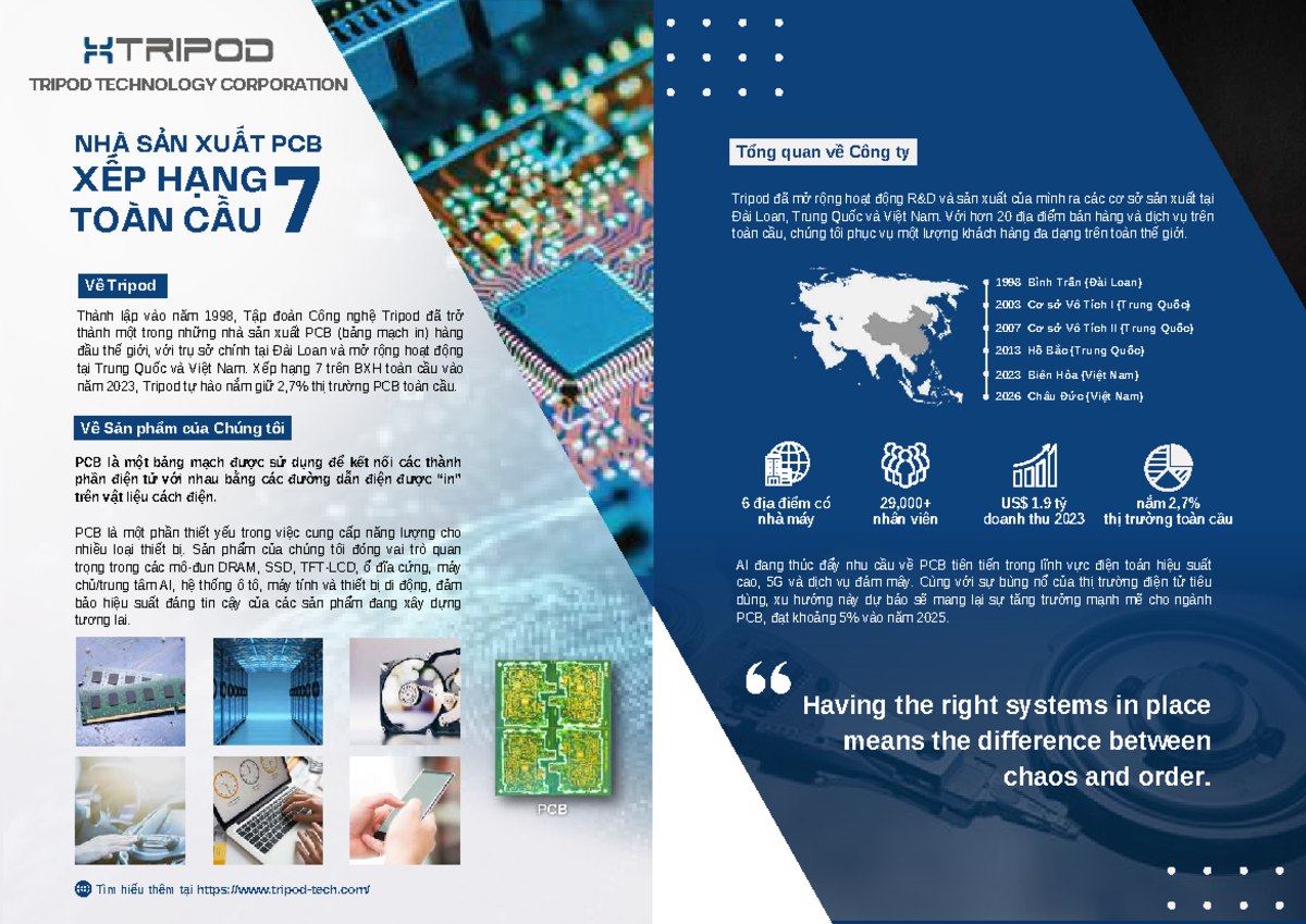 Tổng quan về Tripod Technology Corporation và sản phẩm PCB - Studocu