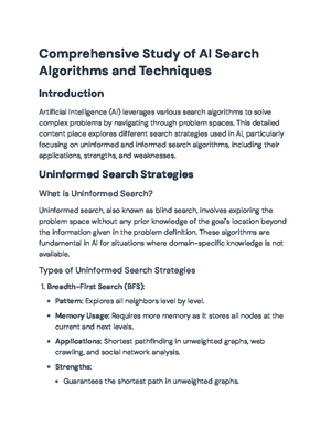 In-Depth Overview of Search Algorithms in AI: Methods and Applications - In-Depth Exploration of ...
