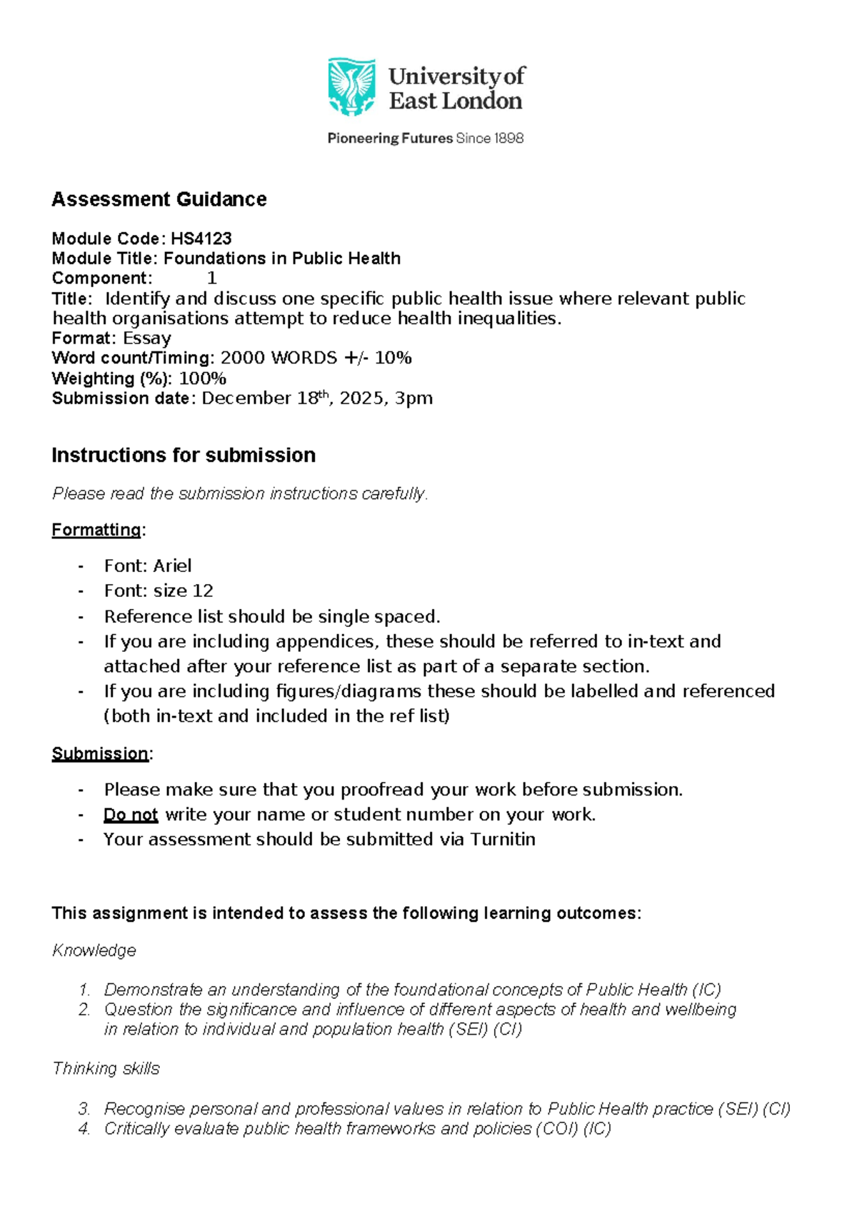 Essay Guidance on Public Health Issue: Autism & Health Inequalities ...