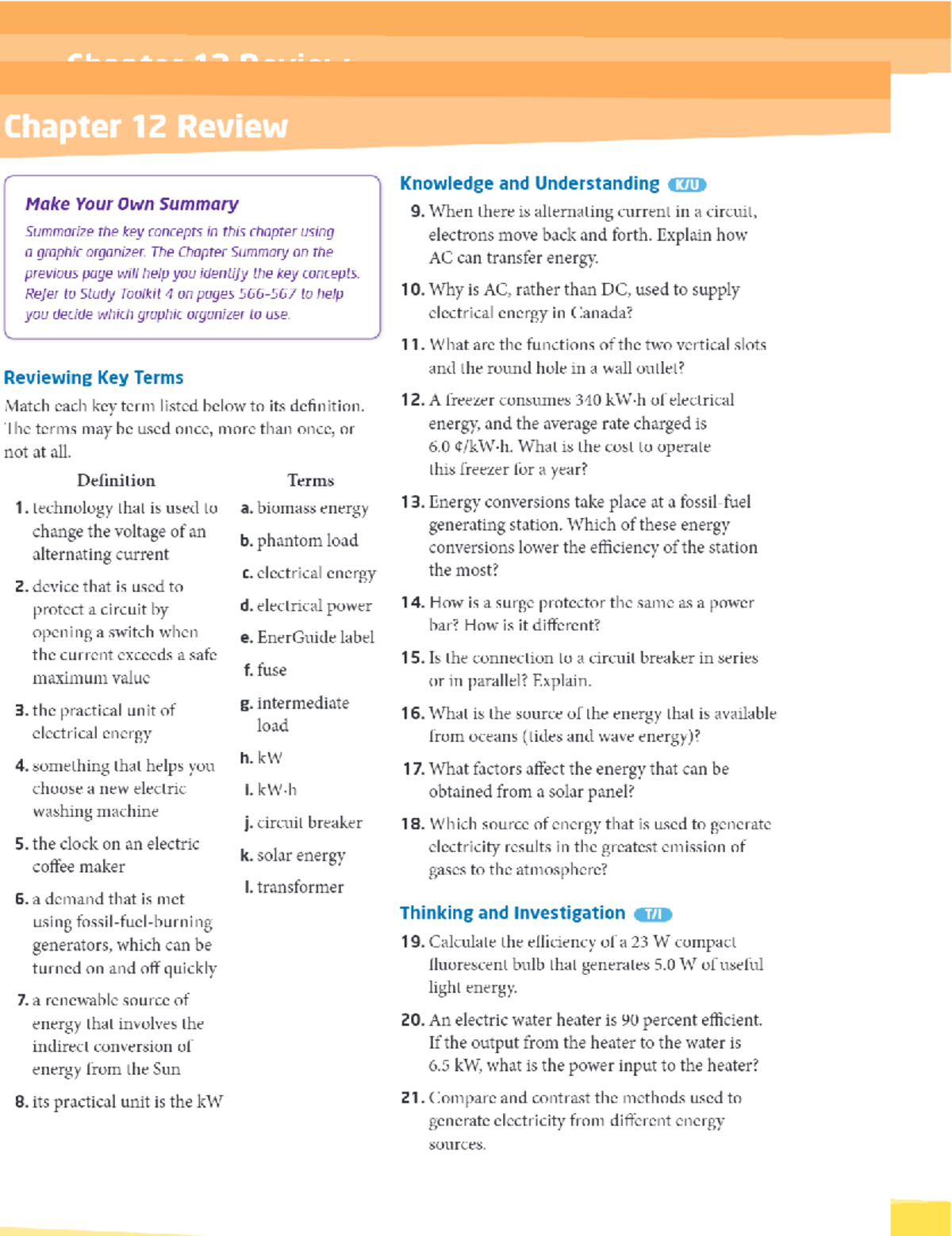 Chapter 12 Review - Key Concepts & Terms for Electrical Systems - Studocu