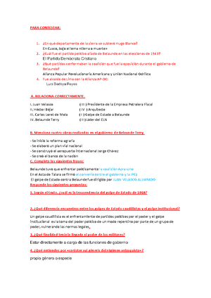 Check LIST DE Implementacion Y Documentacion - INICIAL FINAL INICIO ...