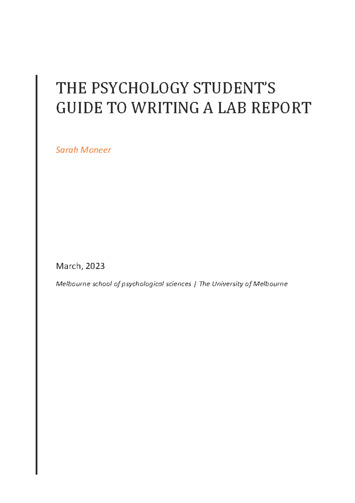 Psych 101: Essential Guide to Writing Lab Reports (2023) - Studocu