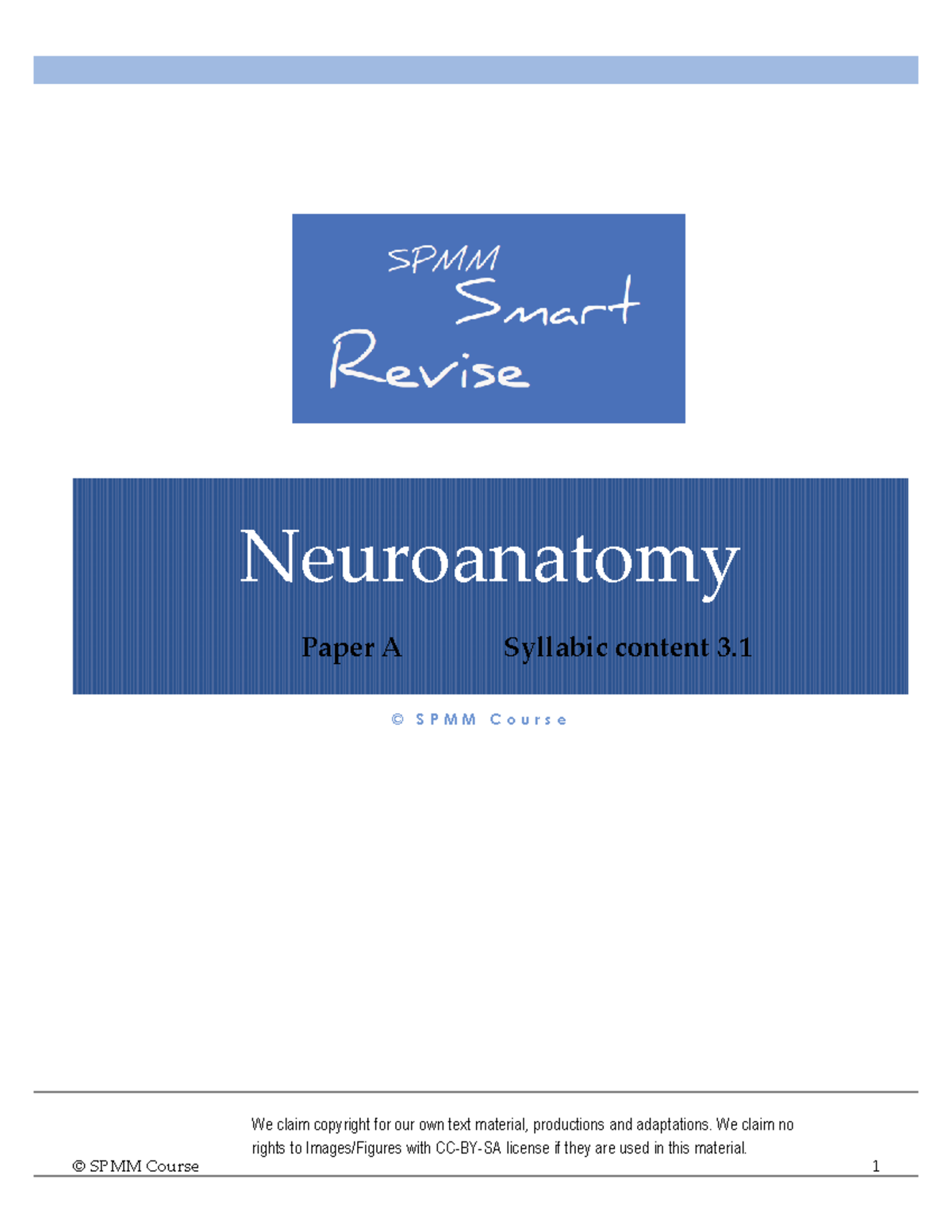 Neuroanatomy Overview: SPMM Course Insights and Key Concepts - Studocu