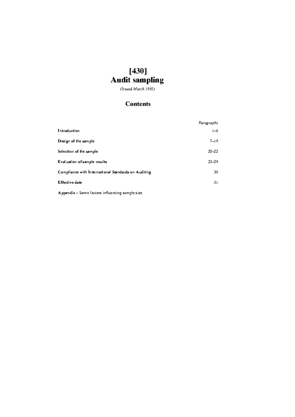 SAS 430 - Comprehensive Guide to Audit Sampling Techniques - Studocu