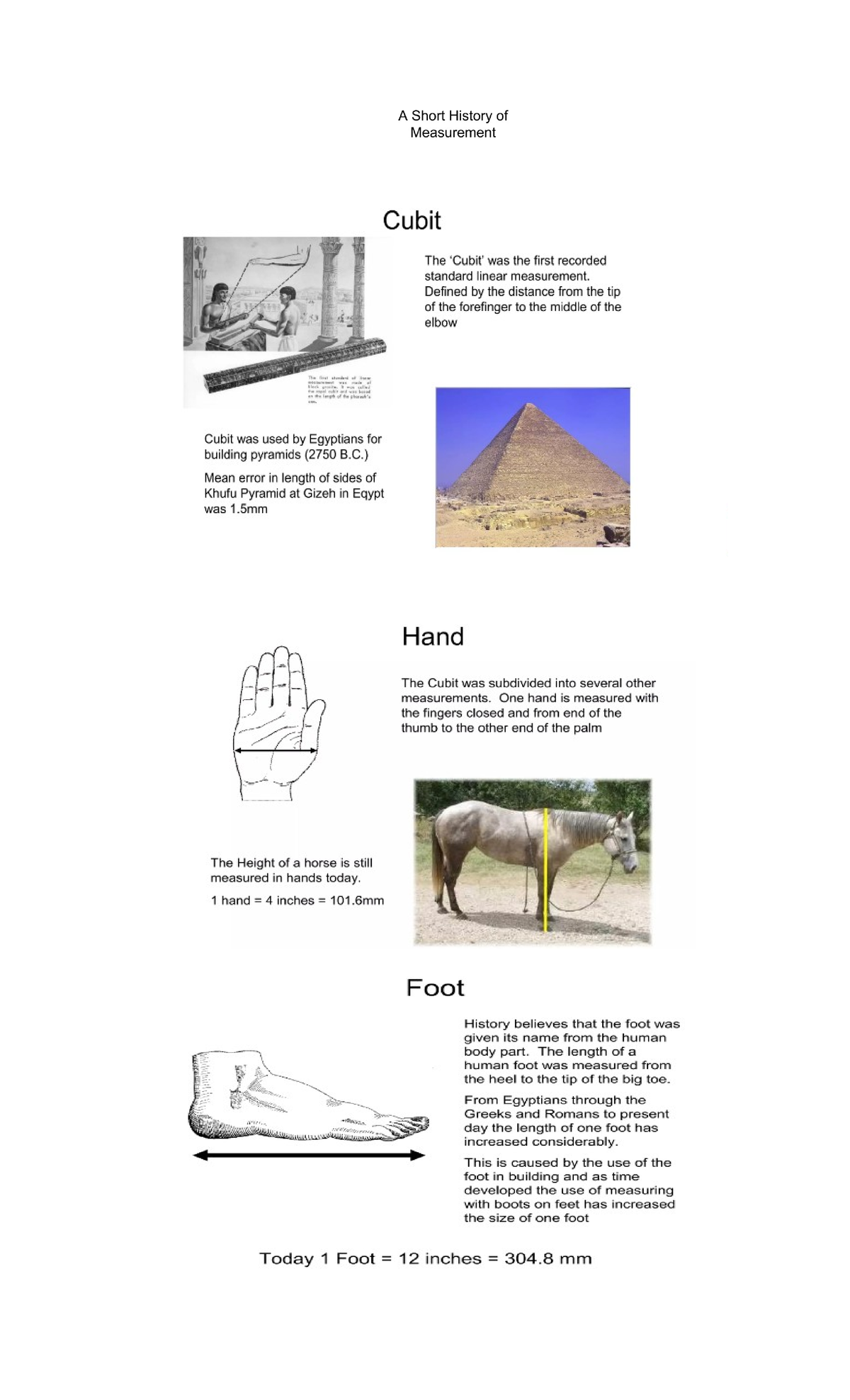 The Evolution of Measurement Techniques Throughout History - Studocu