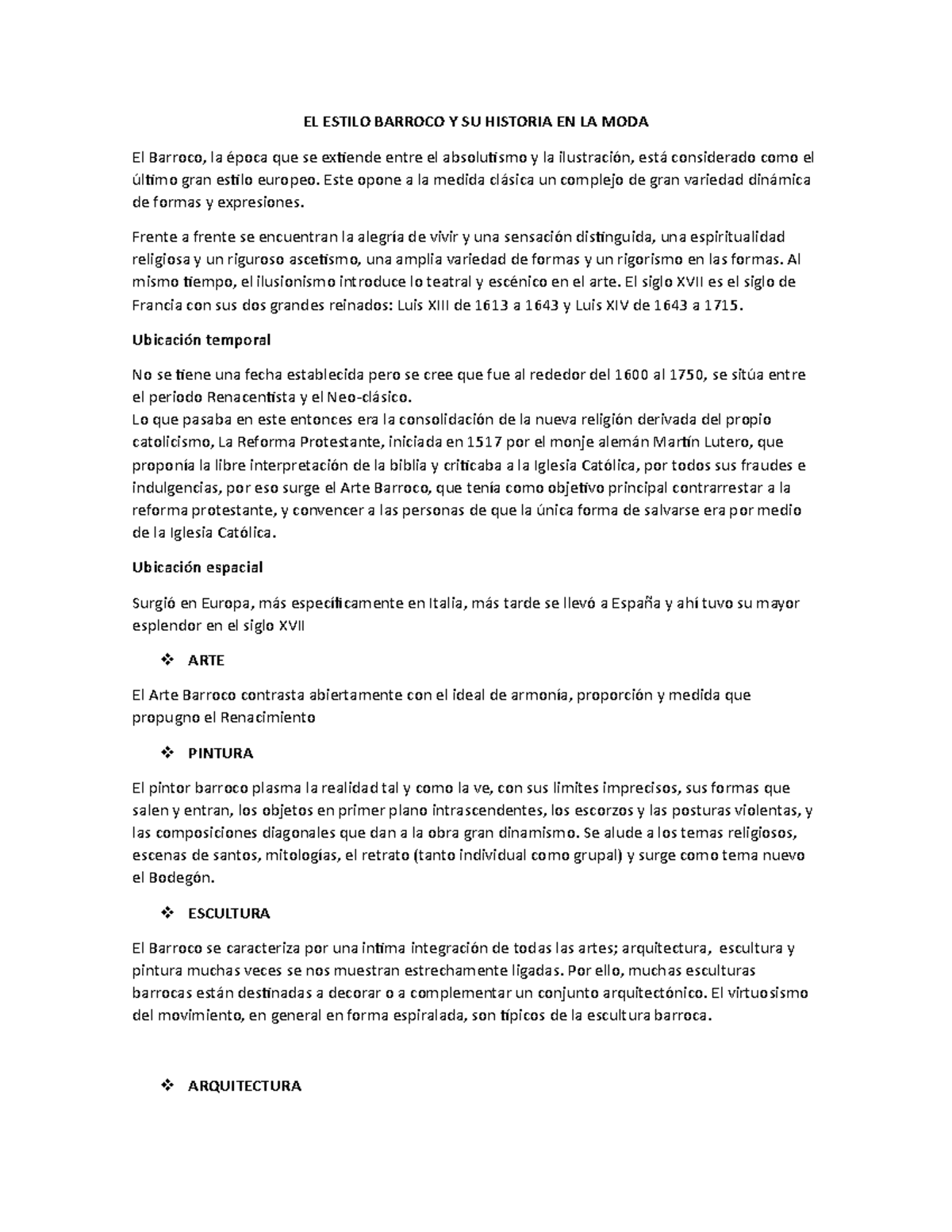 EL Estilo Barroco Y Rococo Y SU Historia EN LA MODA Y Resumen DE LA ...