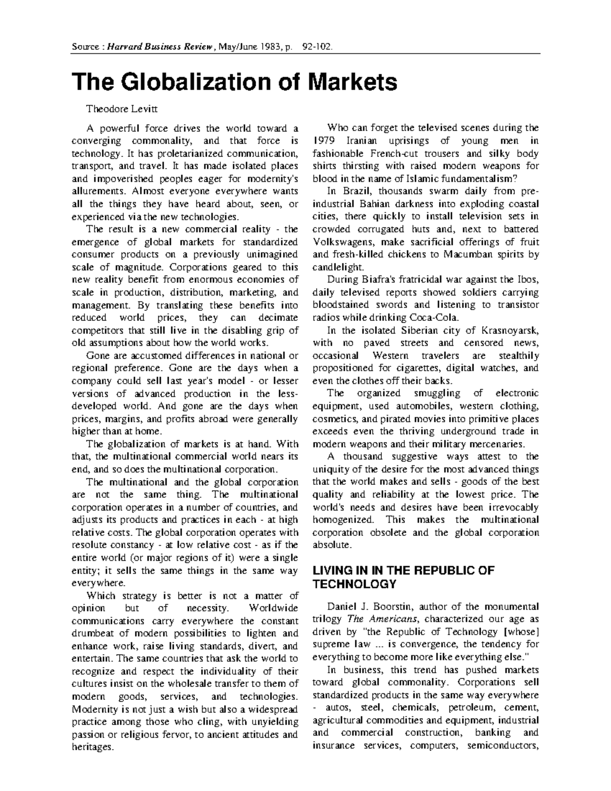 Globalization of Markets: Impact of Tech on Global Consumer Trends ...