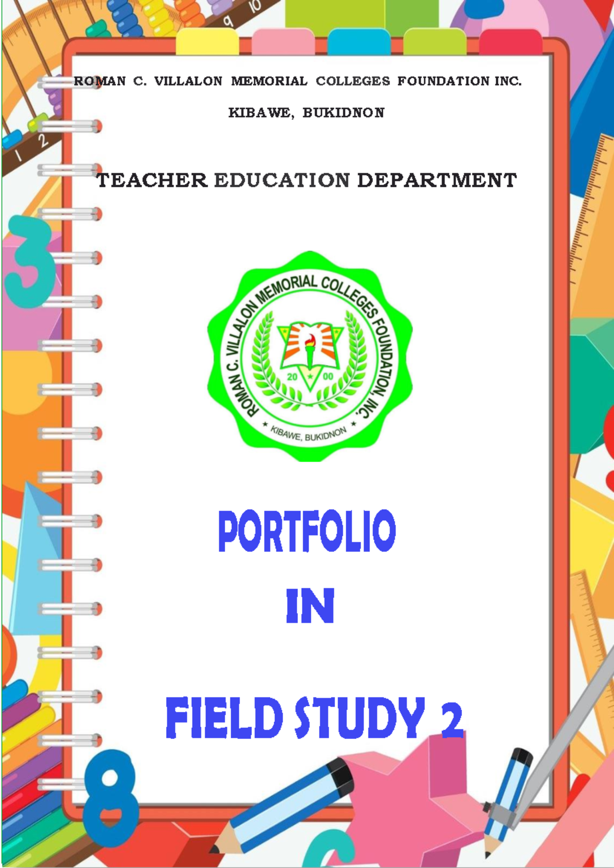 Portfolio in Field Study 2 (FS2): My Learning Episodes and Materials ...