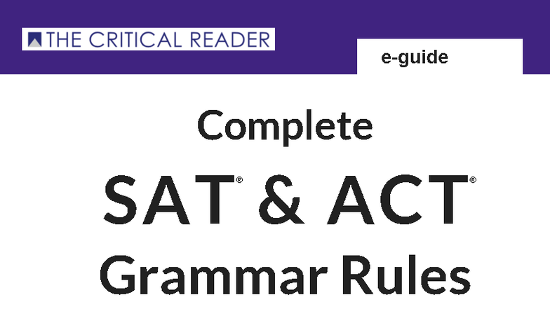 Complete Guide to SAT/ACT Grammar Rules (SATACT-ebook-5) - Studocu