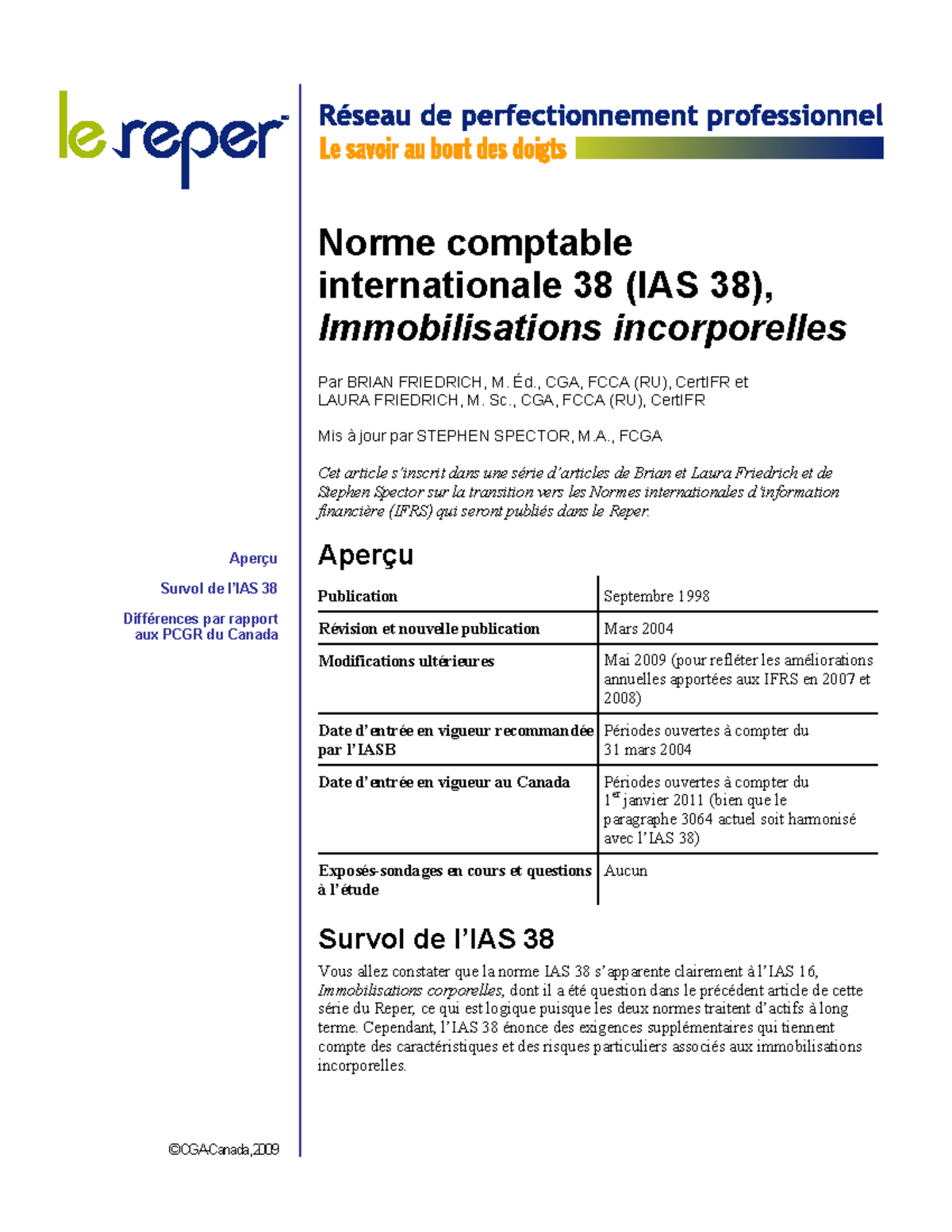 IAS 38 - Guide sur les Immobilisations Incorporelles et Leur Traitement ...