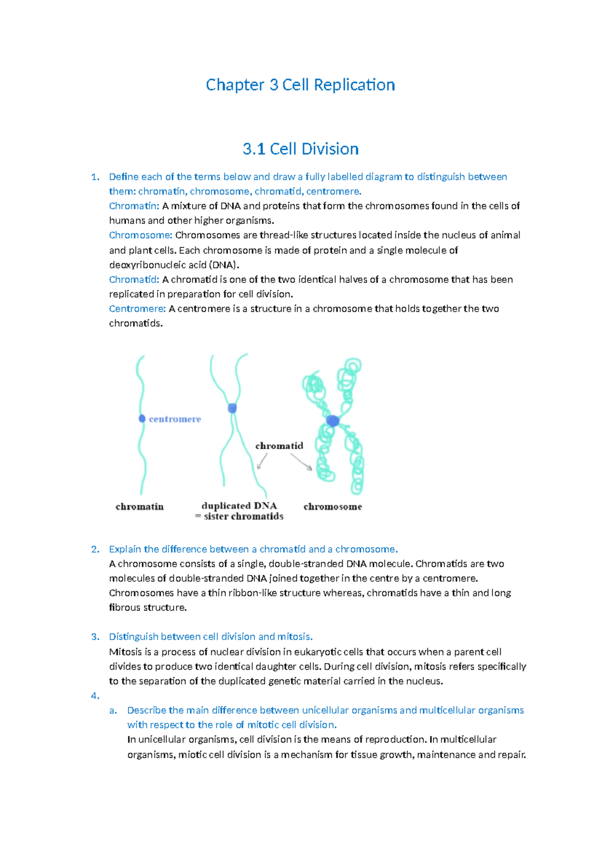 3.0 - Cell Replication - Module 5 of HSC Year 12 Biology - Chapter 3 ...