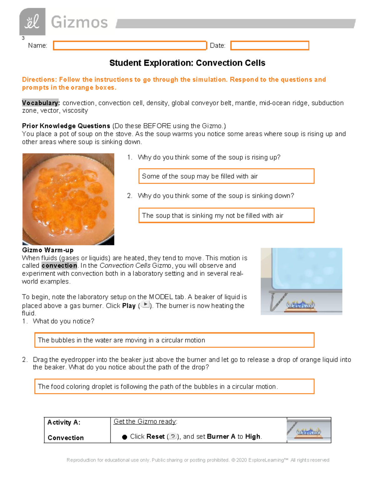 Exploring Convection Cells: Gizmo Simulation Guide (3) - Studocu