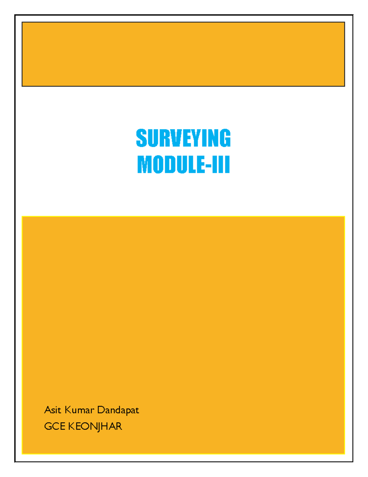 Surveying (GCE KEONJHAR) - Contouring & Theodolite Survey Notes - Studocu