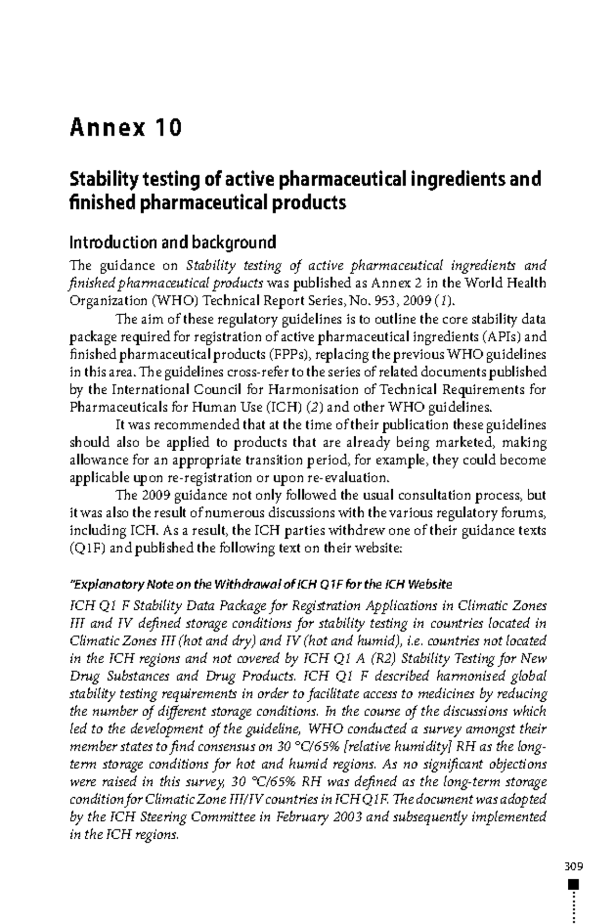 WHO Technical Report Series No. 1010: Annex 10 on Stability Testing of ...