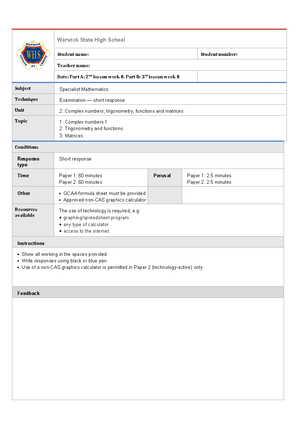 PSMT structure - PSMT structure Cover page Title Due date Student name ...