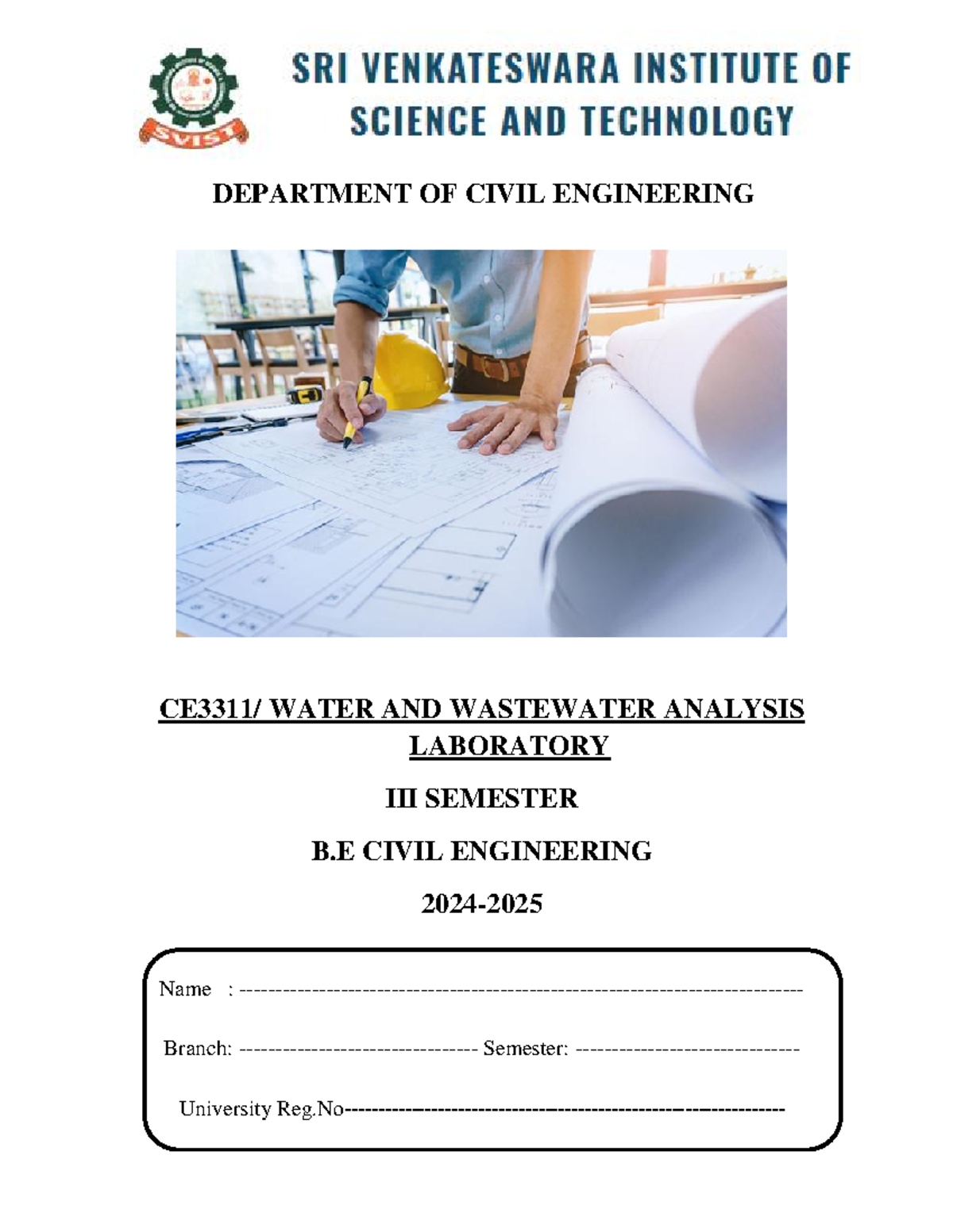CE 3311 Water and Wastewater Analysis Lab Manual - Studocu