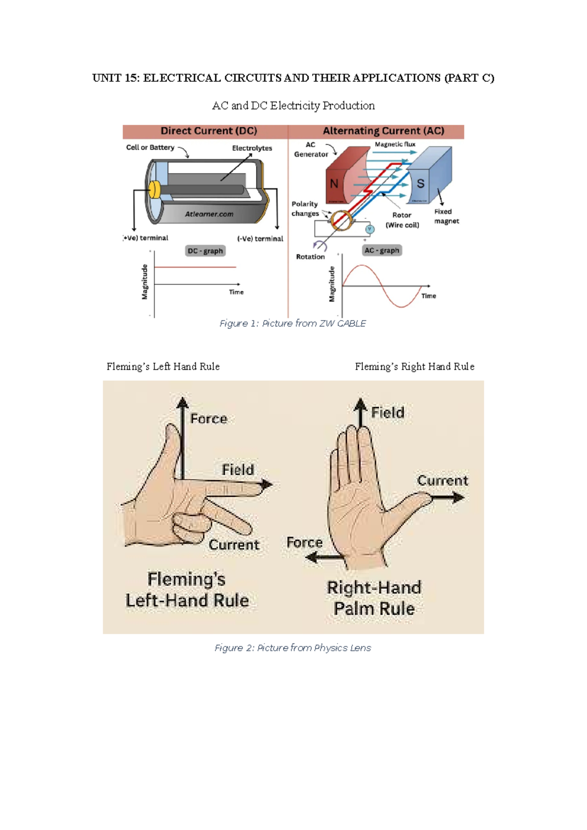 Unit 15: Electrical Circuits & Applications - Physics Assignment - Studocu
